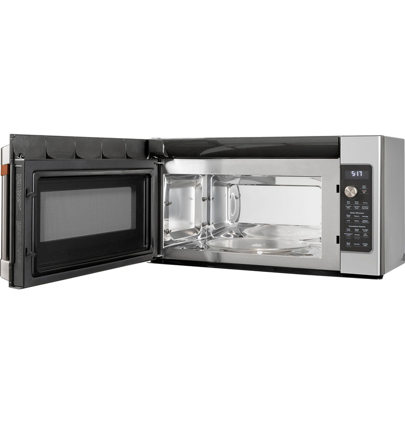 Café Four micro-ondes avec hotte intégrée 1,7 pi³ avec convection acier ...