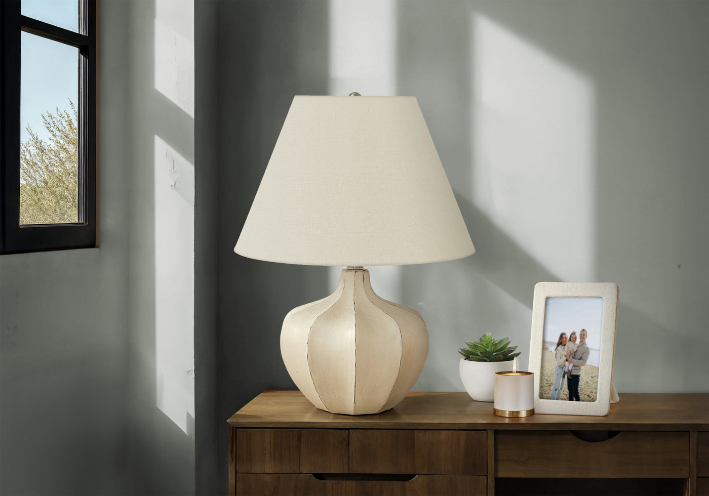 Pearson Table Lamp - Cream | Leon's