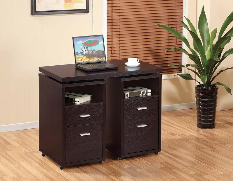 Kamala Expandable Office Desk - Dark Cherry | Léon