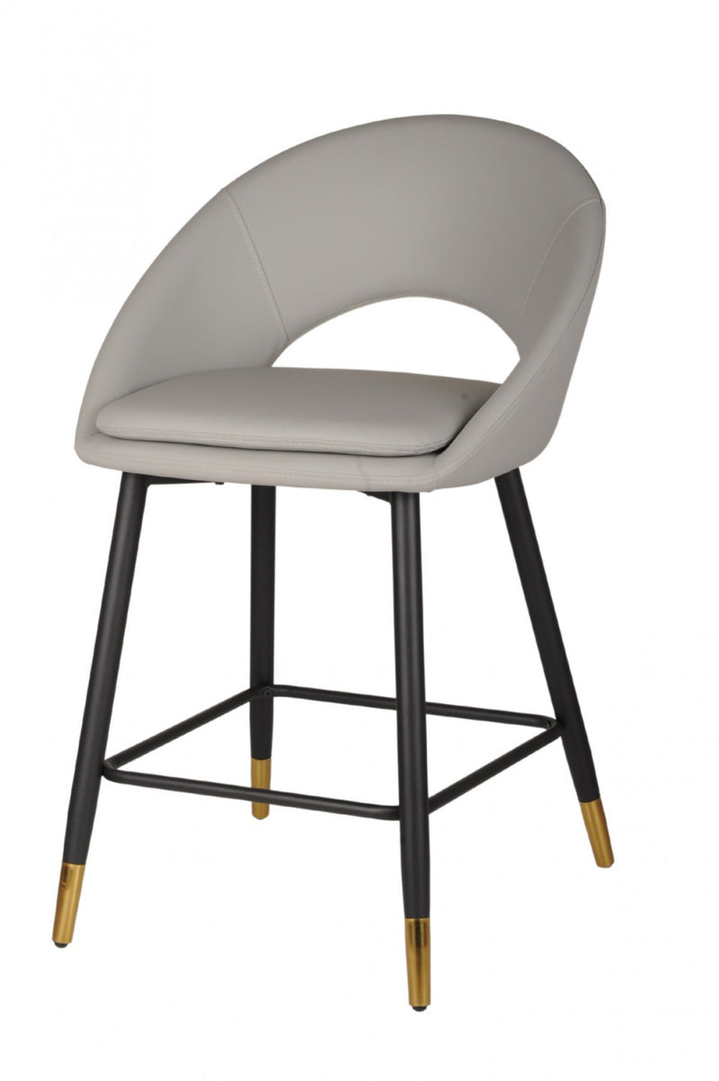 Mila Counter Stool - Grey/Black - Set of Two | Leon's