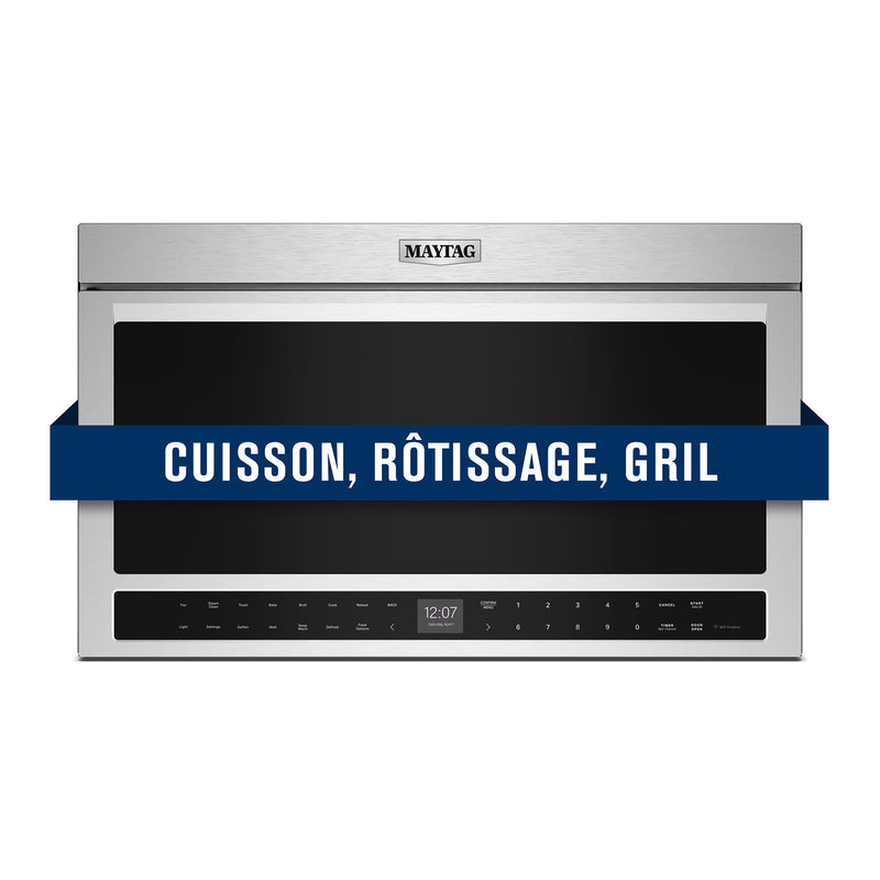 Maytag Four micro-ondes 1,1 pi cu avec hotte intégrée acier inoxydable ...