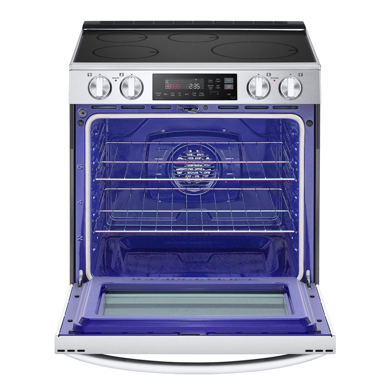LG Smudge Resistant Stainless Steel Smart Slide-in Induction Range with ...