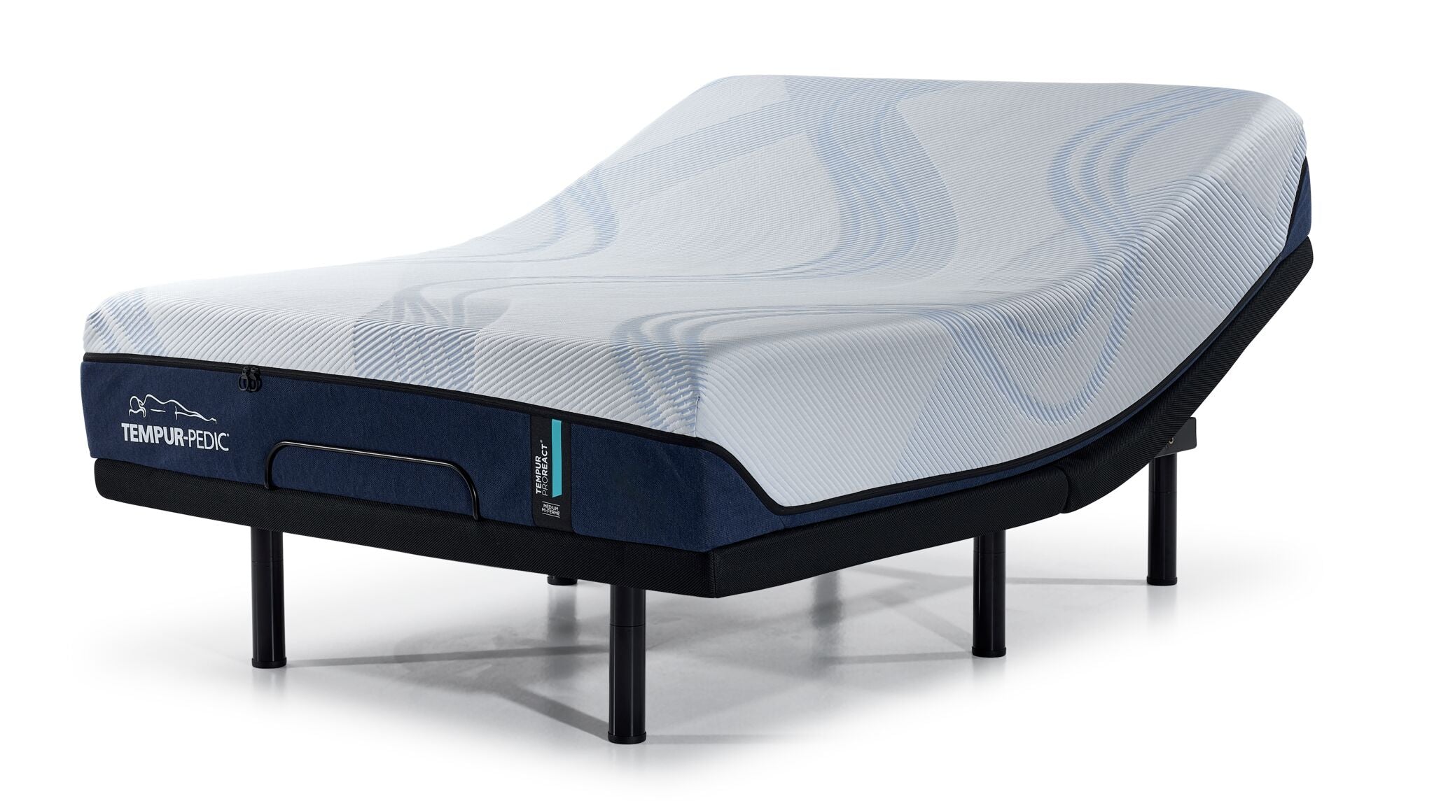 Tempur-Pedic Pro-React 2.0 Medium 12" Queen Mattress and L2 Motion Pro ...