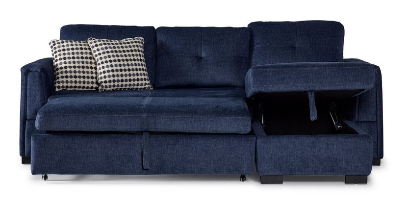 Vance Sofa avec lit escamotable - bleu | Léon