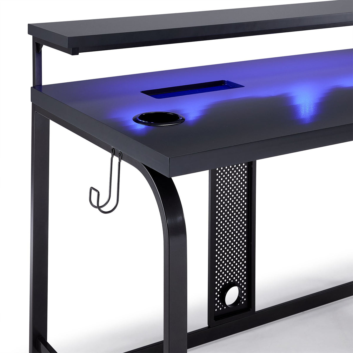 Zander II Bureau d’ordinateur/jeu - gris | Léon